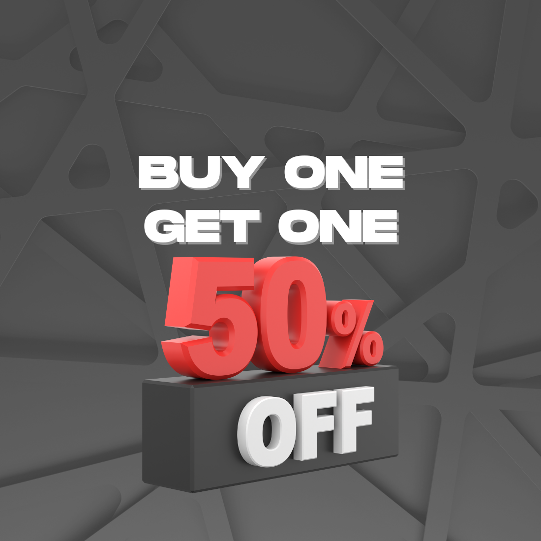Buy One, Get One 50% Off