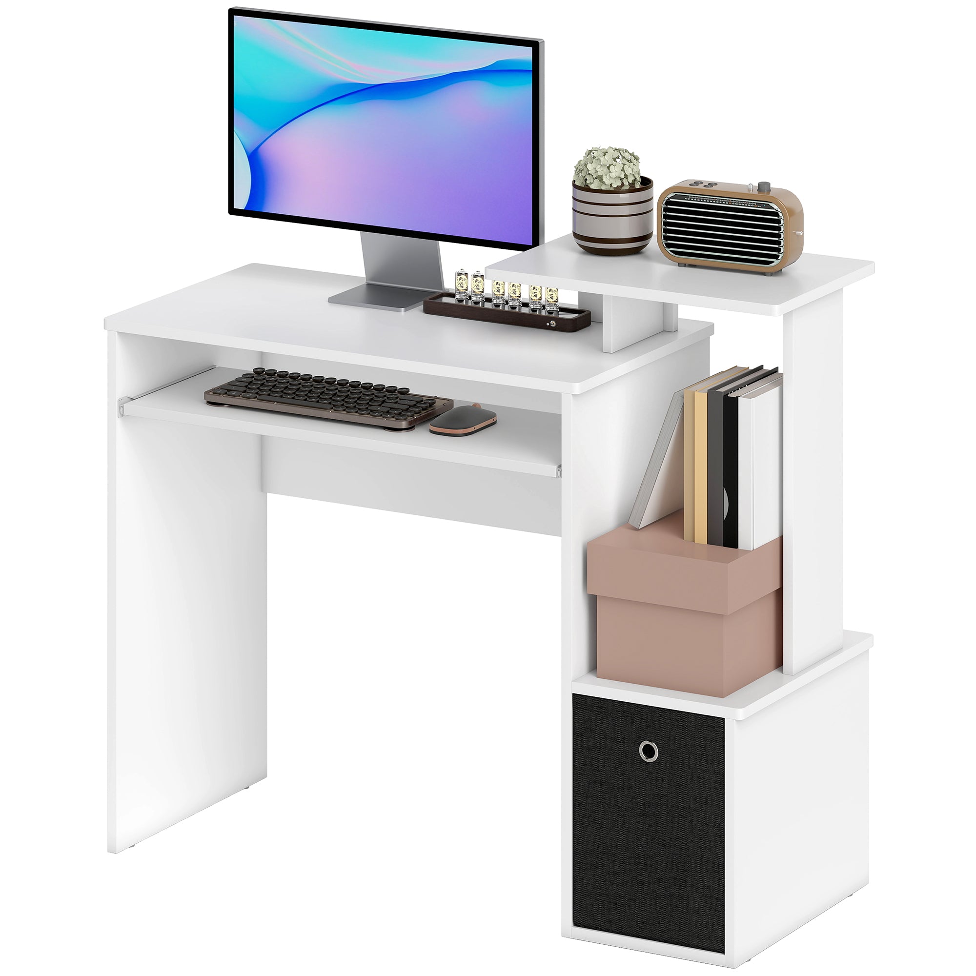 Emberlyn Court 39" Computer Desk with Sliding Keyboard Tray, Storage D