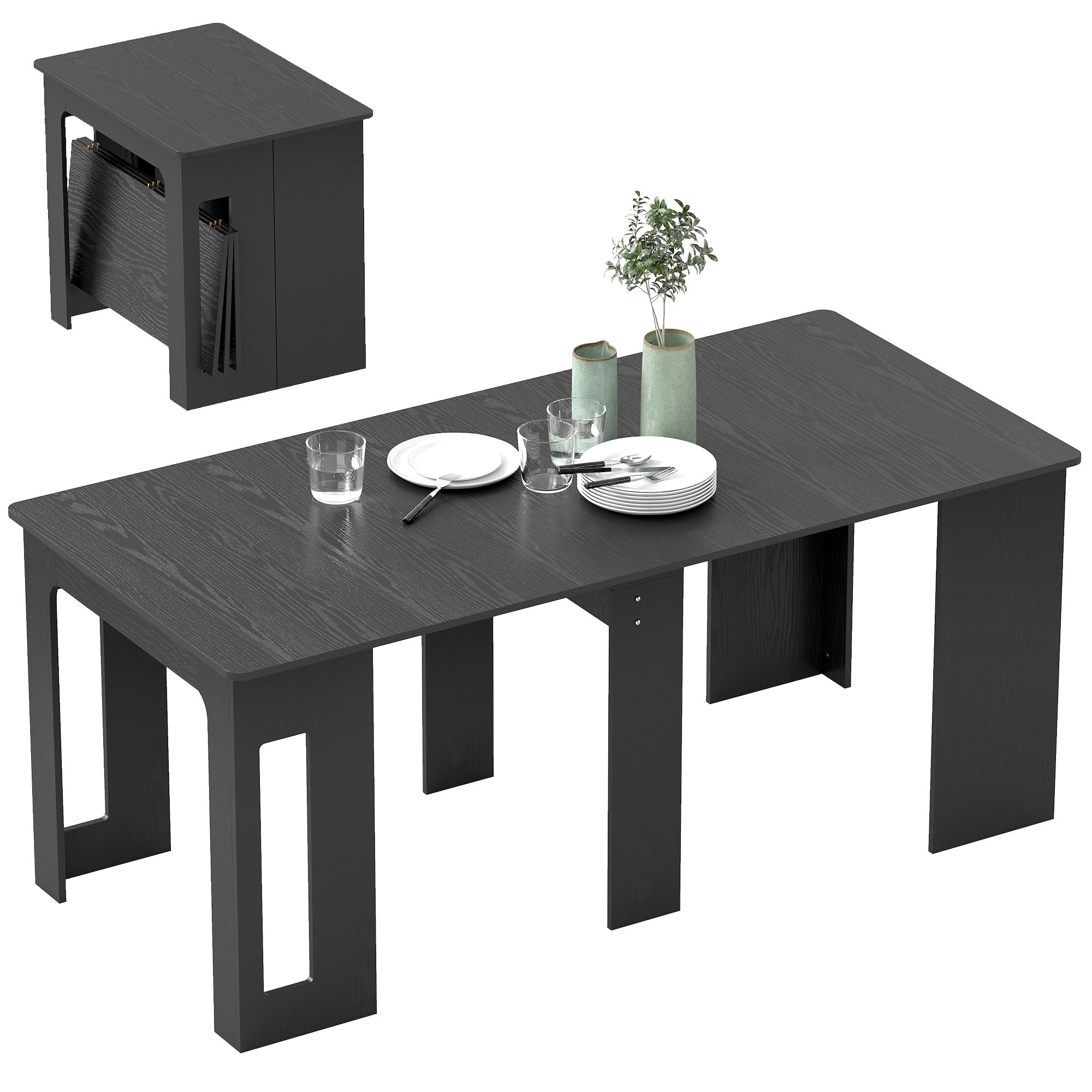 Modu-flex Expandable Dining Table Seats 6 and Converts to Desk - Distr